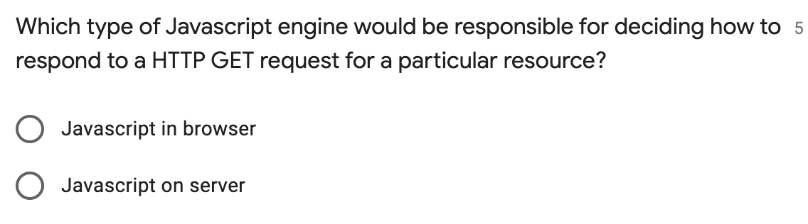 Solved Which type of Javascript engine would be responsible | Chegg.com