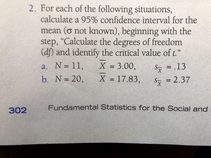 Solved 2. For each of the following situations, calculate a | Chegg.com
