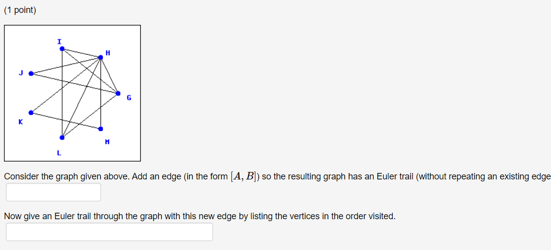 Solved Consider the graph given above. (a) Add an edge (in | Chegg.com