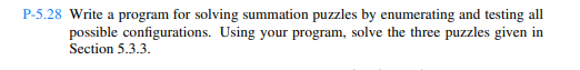 Solved −528 Write A Program For Solving Summation Puzzles 1545