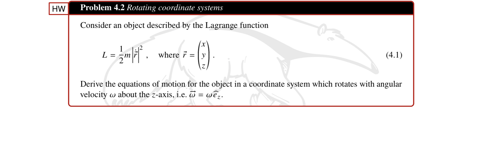 Solved Consider an object described by the Lagrange function | Chegg.com