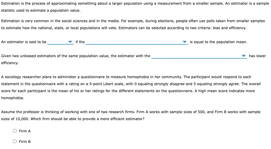 Solved Estimation is the process of approximating something | Chegg.com