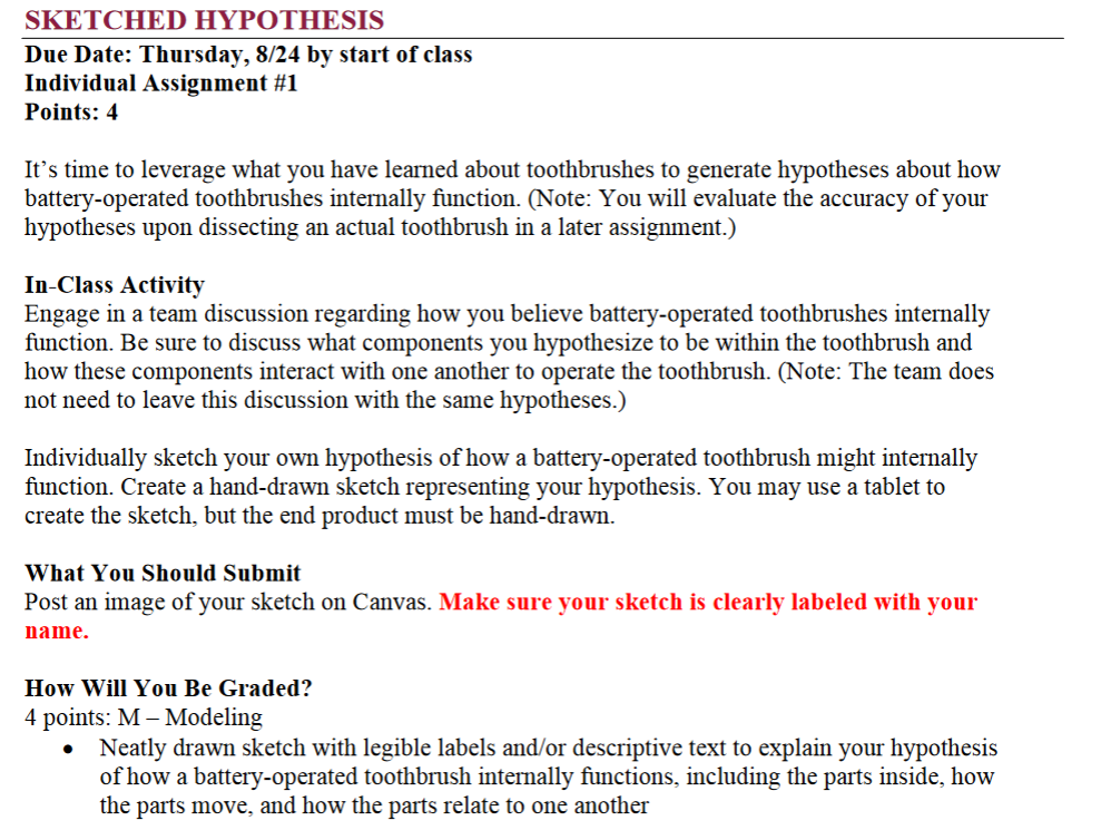 Solved Individual Assignment \#1 Points: 4 It's time to | Chegg.com