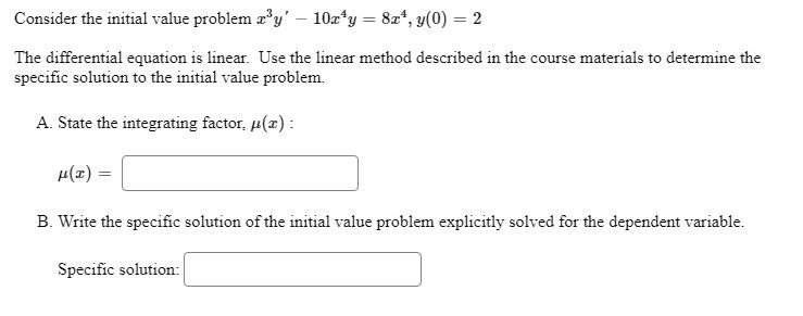 Solved Consider the initial value problem | Chegg.com