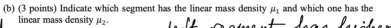 Solved Two string segments of equal length, segment 1 of | Chegg.com