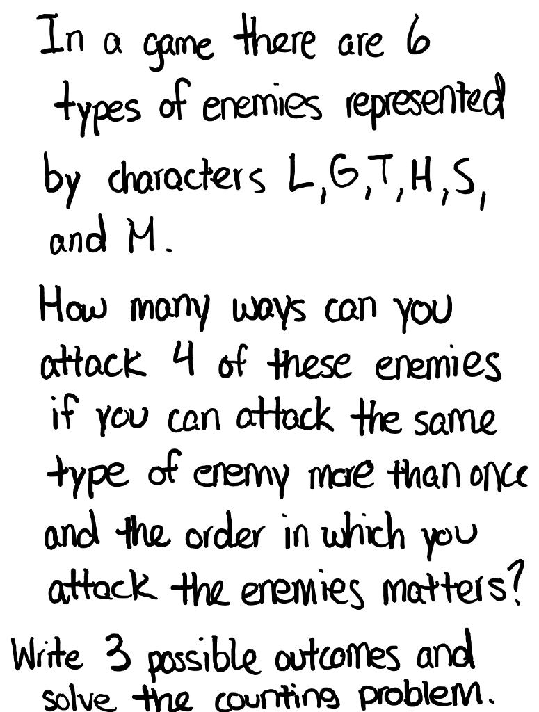 Solved a there are In game 6 types of enemies represented by | Chegg.com