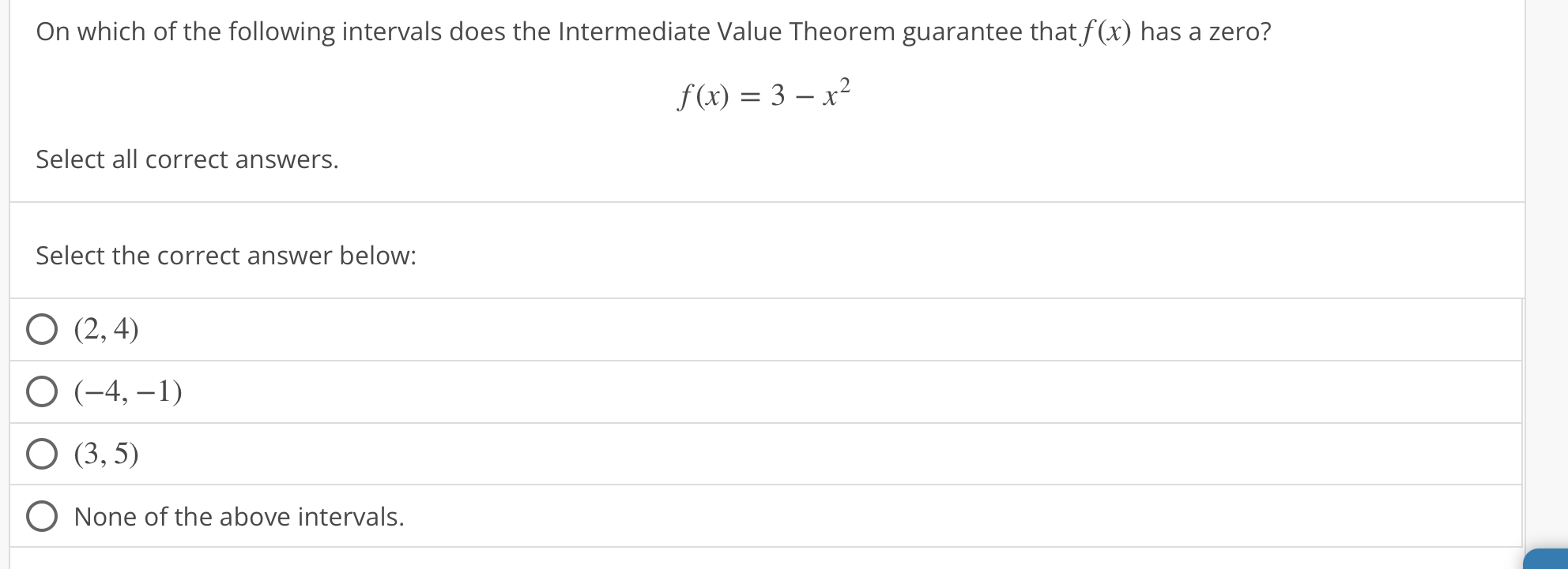 Solved On which of the following intervals does the | Chegg.com