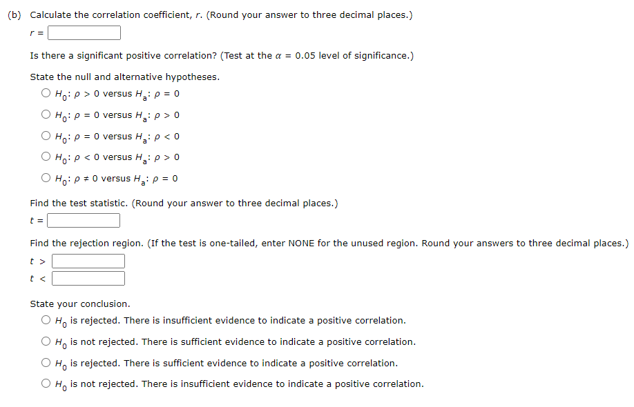 Solved (a) What type of correlation, if any, do you expect | Chegg.com