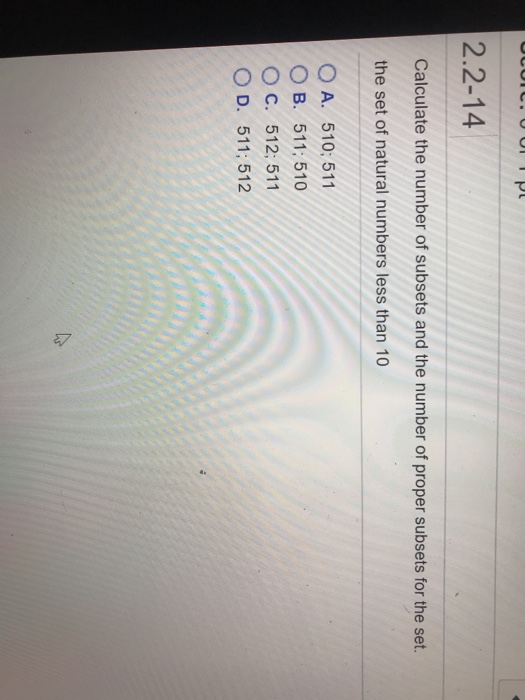 Solved 2.2-14 Calculate the number of subsets and the number | Chegg.com Solved 2.2-14 Calculate the number of subsets and the number | Chegg.com