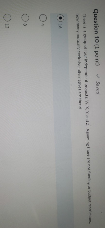 Solved Question 10 (1 point) Saved There is a group of four | Chegg.com Solved Question 10 (1 point) Saved There is a group of four | Chegg.com