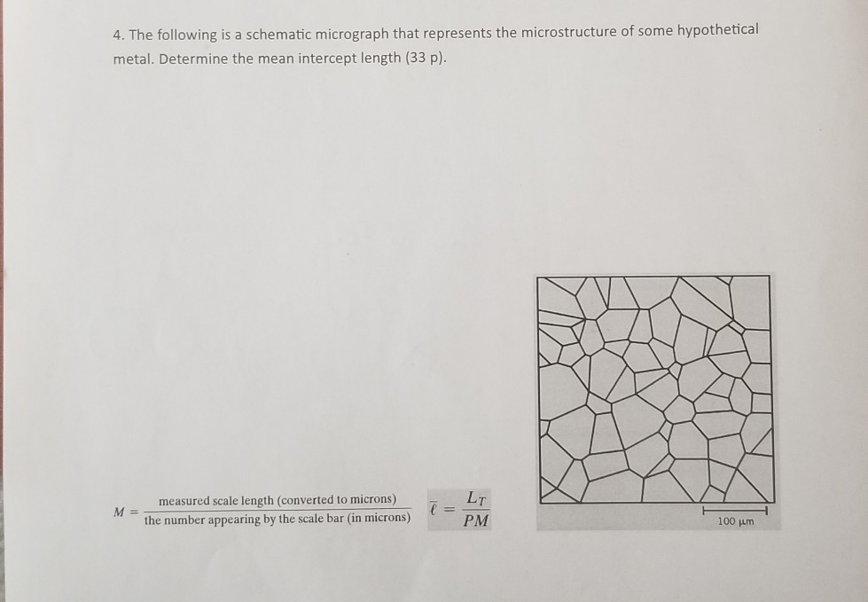 Solved 4. The following is a schematic micrograph that | Chegg.com