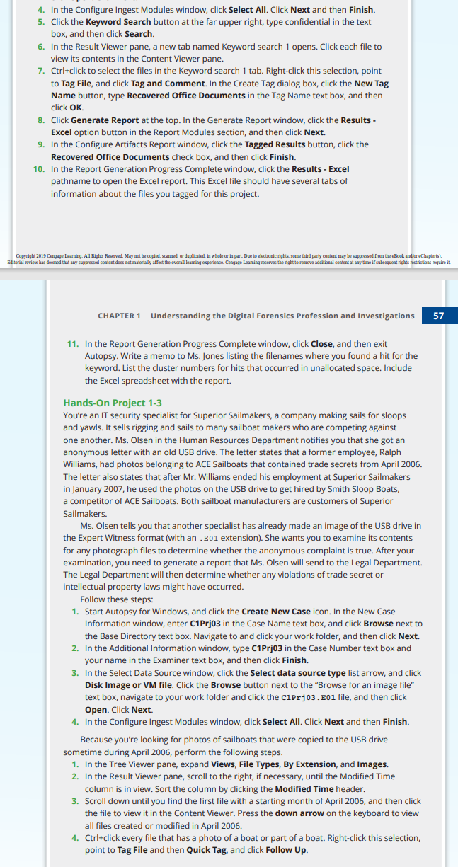 Digital Forensics Chapter 1 Assignment Assignment | Chegg.com