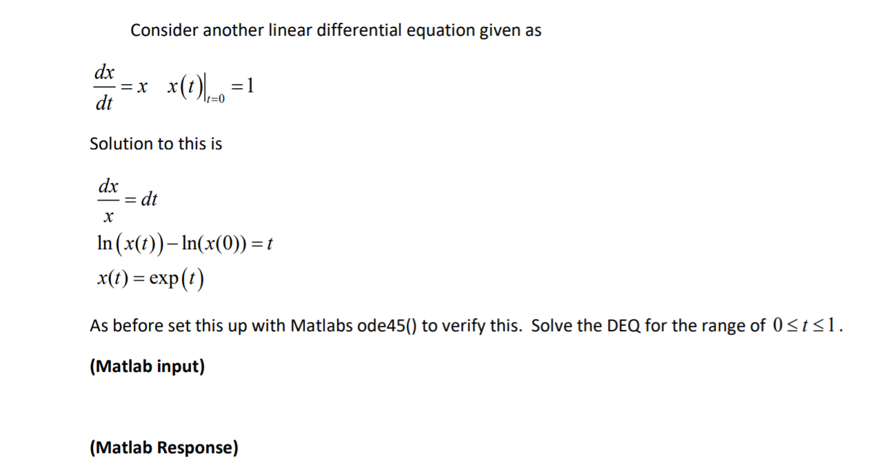 Solved Consider another linear differential equation given | Chegg.com