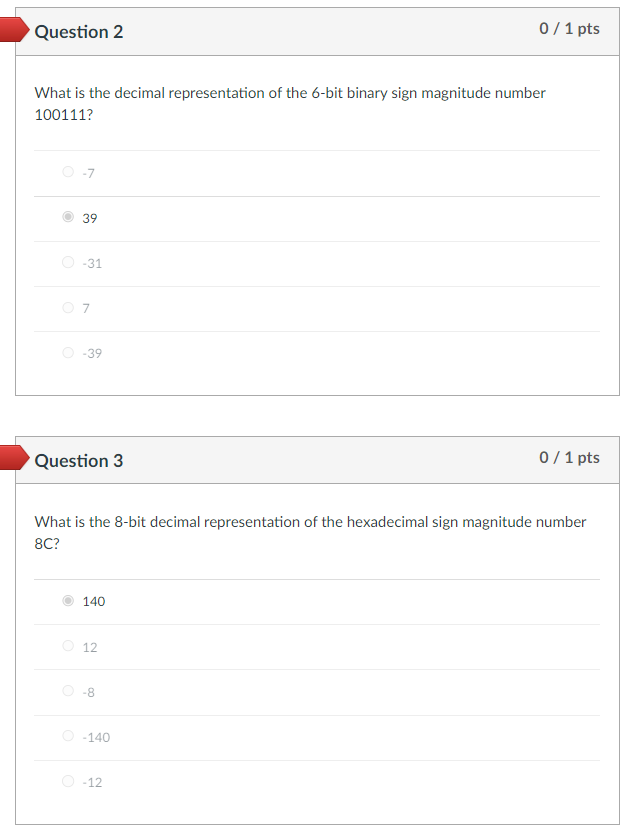 Solved What is the decimal representation of the 6-bit | Chegg.com
