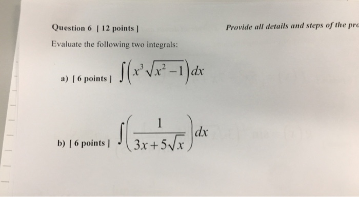 Solved Provide all details and steps of the pro Question 6 1 | Chegg.com