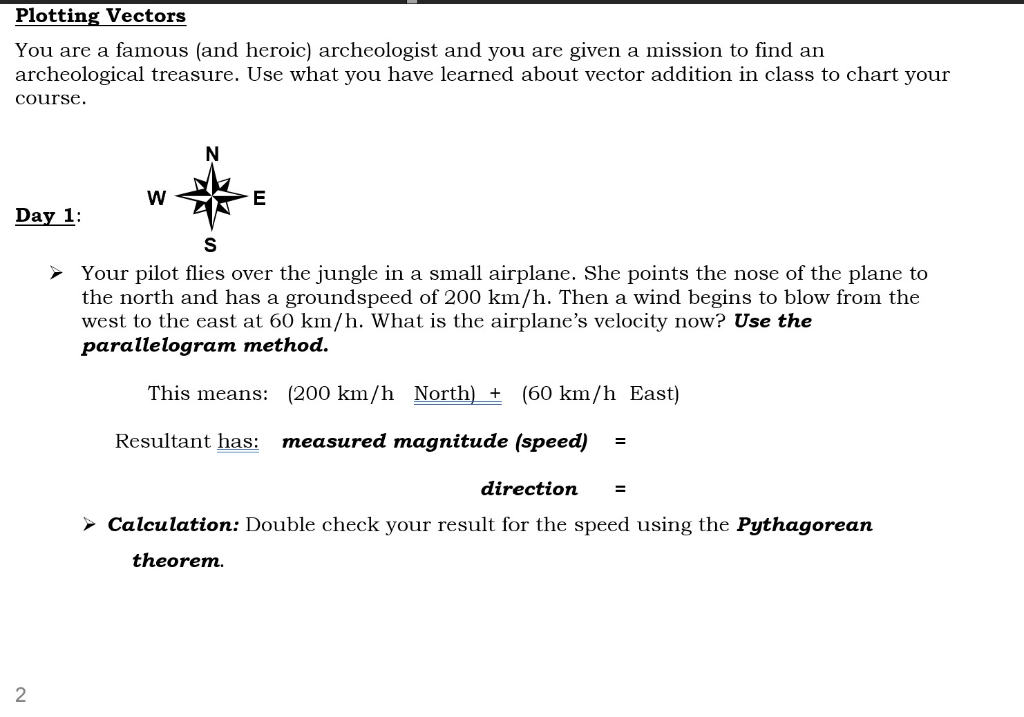 Solved Plotting Vectors You are a famous (and heroic) | Chegg.com