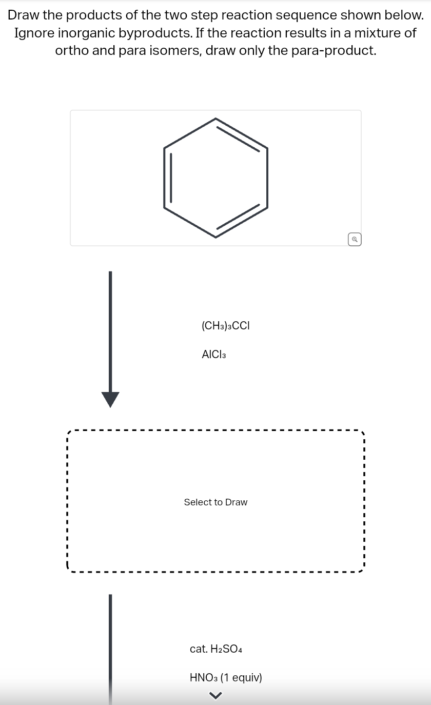 Solved Draw the products of the two step reaction sequence | Chegg.com