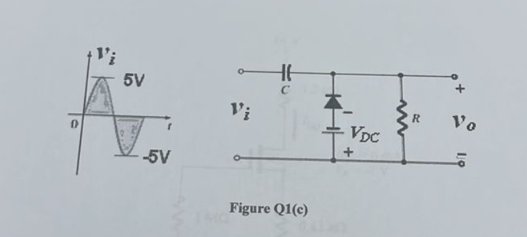 Solved (c) For the circuit shown in Figure Q1(c), assume | Chegg.com