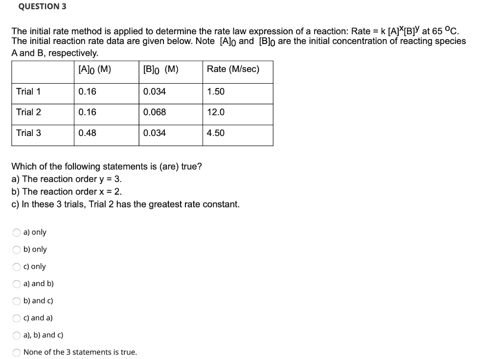 Solved QUESTION 3 The initial rate method is applied to | Chegg.com