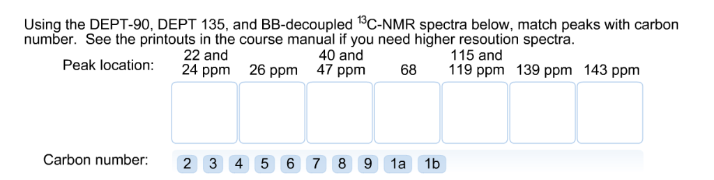 Solved Using the DEPT-90, DEPT 135, and BB-decoupled 13C-NMR | Chegg.com