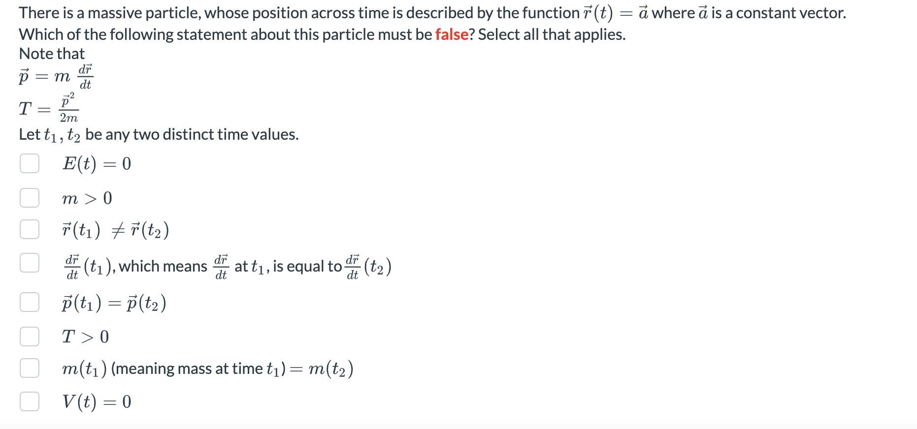 Solved There is a massive particle, whose position across | Chegg.com