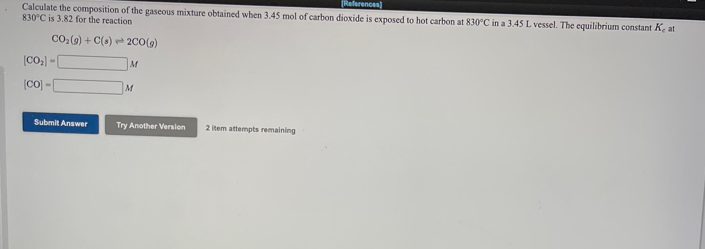 Solved [References) Calculate the composition of the gaseous | Chegg.com