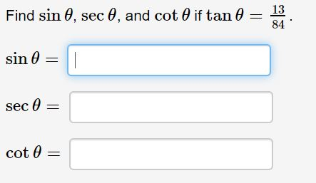 Solved Use the figure below to find values of tan(), sec(0). | Chegg.com