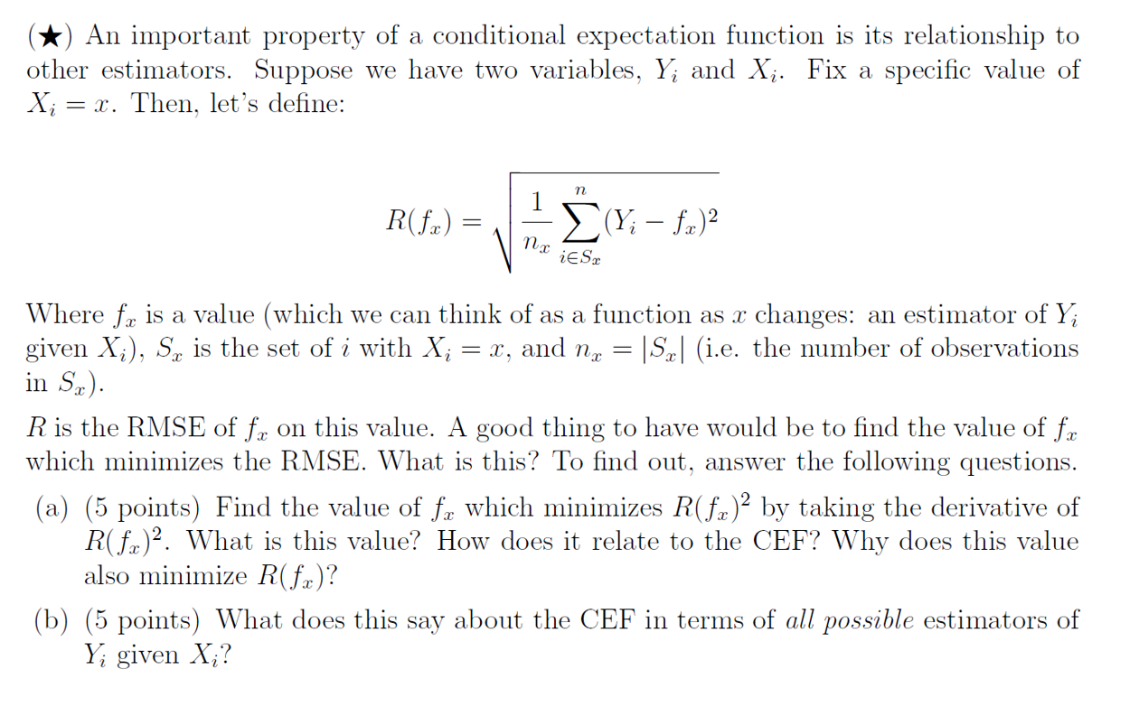 Solved ( ⋆) An important property of a conditional | Chegg.com
