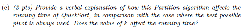 nk 3. (15 pts) Suppose in quicksort, we have access | Chegg.com