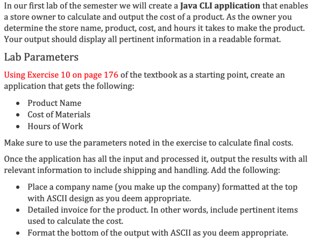 In our first lab of the semester we will create a | Chegg.com