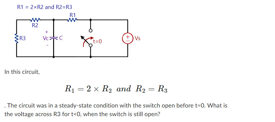 R1=2×R2 and R2=R3 In this circuit, R1=2×R2 and R2=R3 | Chegg.com