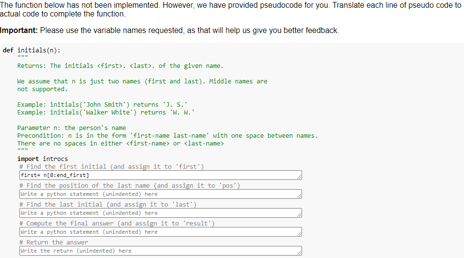 Solved The function below has not been implemented. However, | Chegg.com