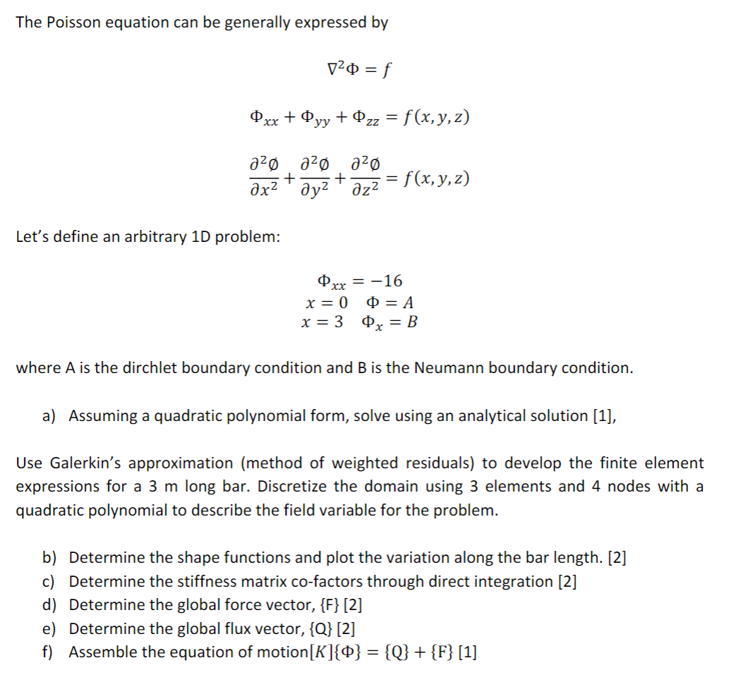Solved The Poisson equation can be ﻿generally expressed | Chegg.com