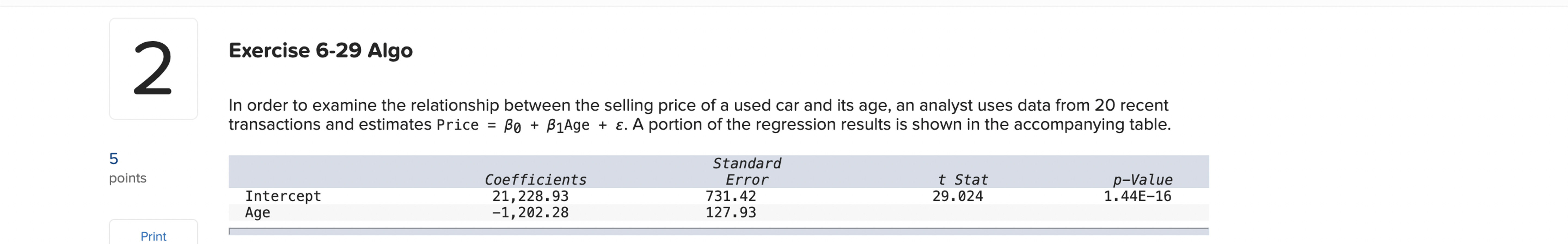 Solved Exercise 6-29 ﻿AlgoIn order to examine the | Chegg.com