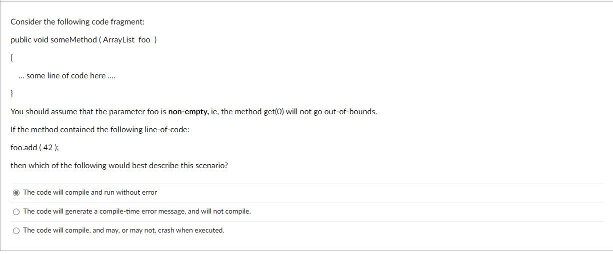 Solved The code will compile and run without error The code | Chegg.com