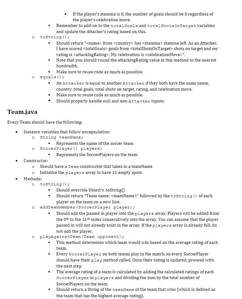 Solved Only Team.java and Gamesim.java are needed. Please | Chegg.com
