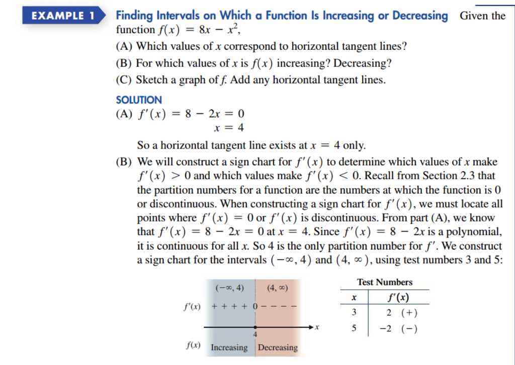 Solved EXAMPLE 1 = Finding Intervals on Which a Function Is | Chegg.com