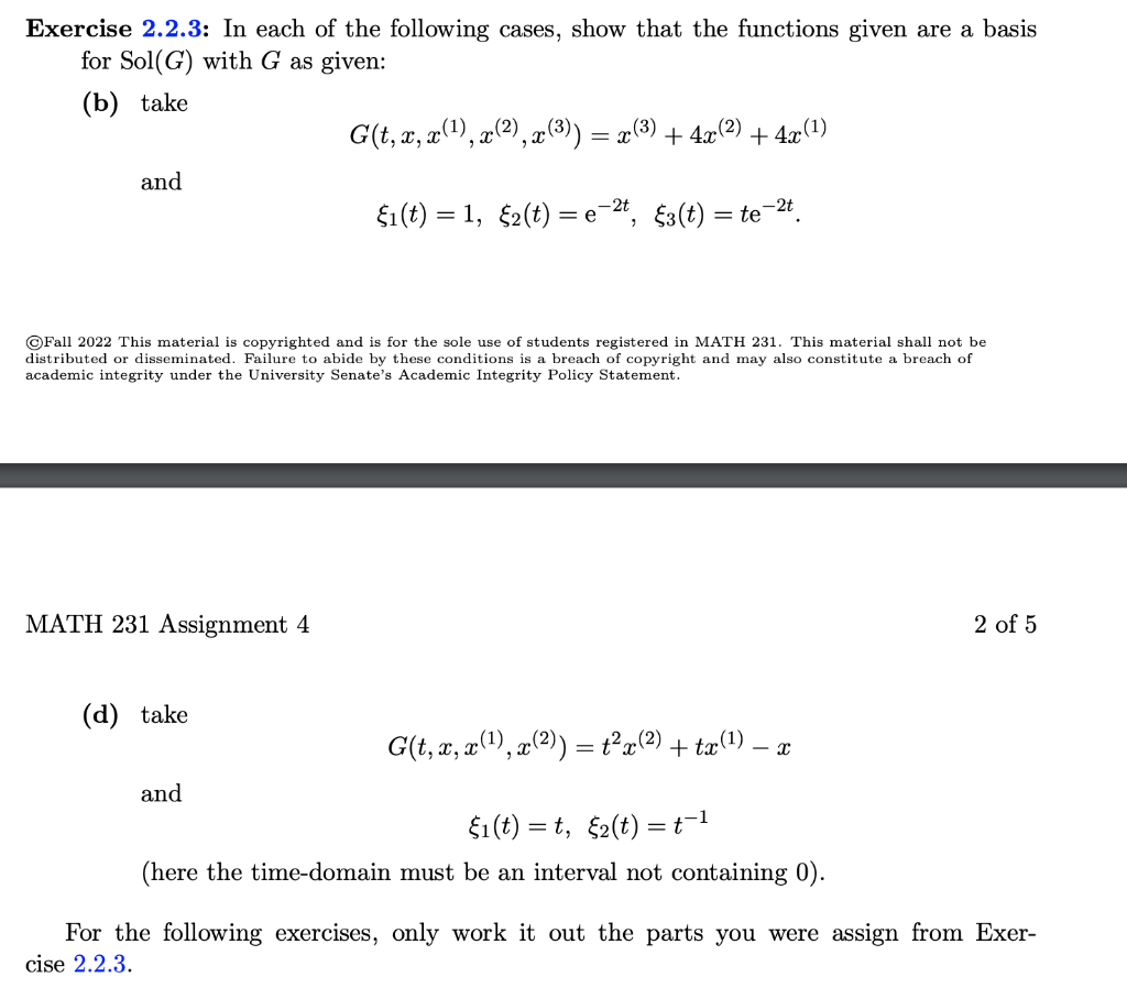 Exercise 2.2.3: In each of the following cases, show | Chegg.com