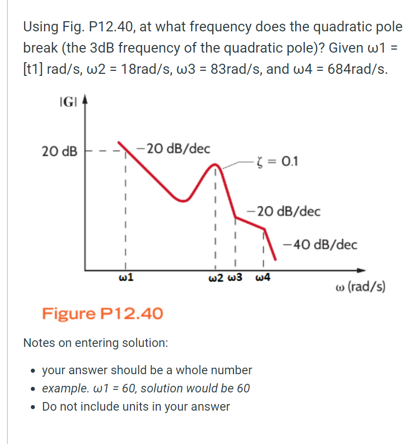 Using Fig. P12.40, at what frequency does the | Chegg.com