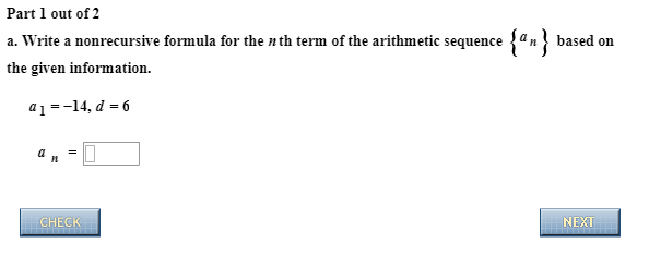 Solved Part 1 out of 2 a. Write a nonrecursive formula for | Chegg.com