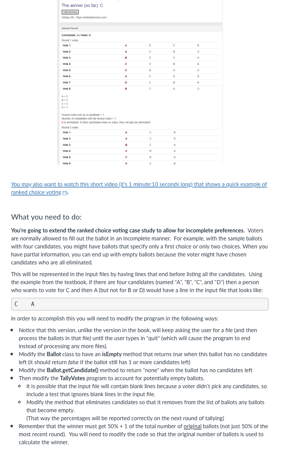 Solved You may also want to watch this short video (it's 1 | Chegg.com