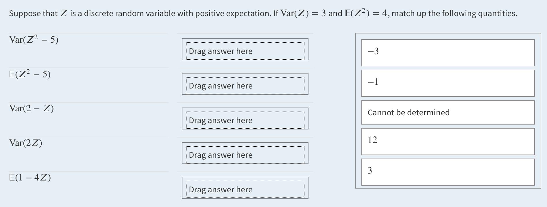 Solved Suppose that Z is a discrete random variable with | Chegg.com