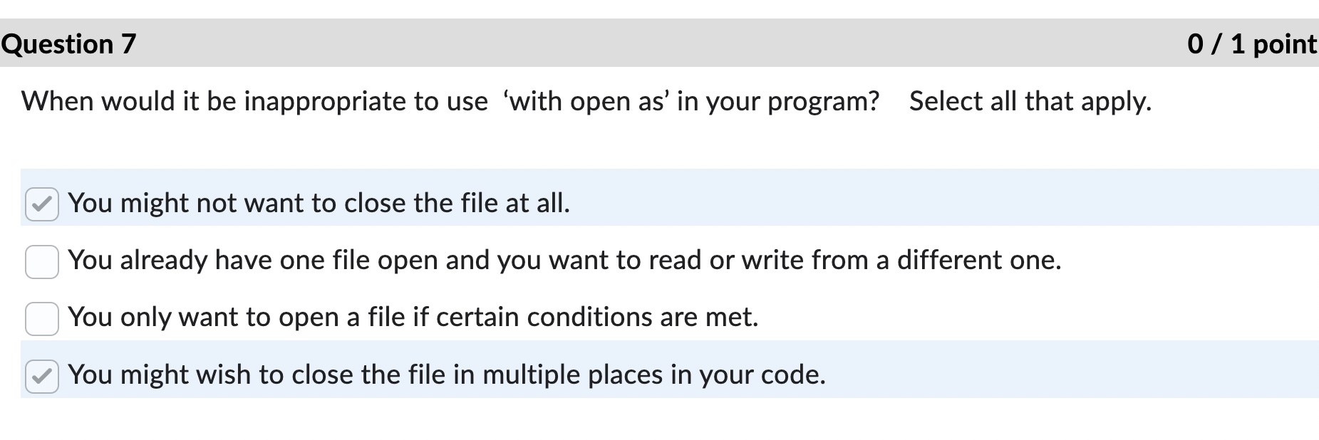 Solved Question 7 ﻿When would it be inappropriate to use | Chegg.com