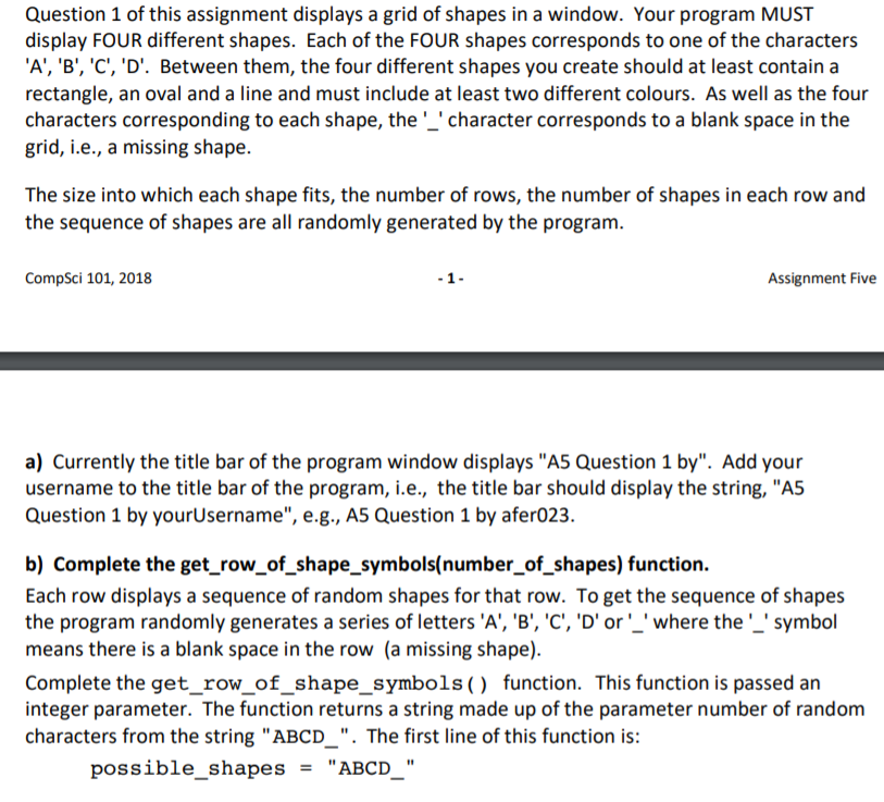 Solved Question 1 of this assignment displays a grid of | Chegg.com