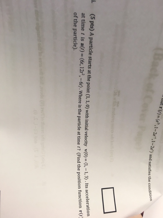 Solved 1. (20 points) Vectors and vector valued functions a. | Chegg.com