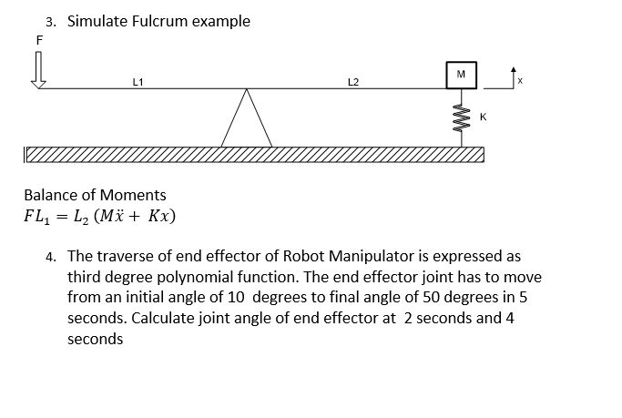 3. Simulate Fulcrum example Balance of Moments | Chegg.com