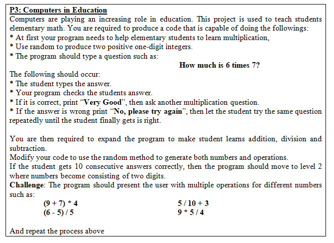 Solved P3: Computers in Education Computers are playing an | Chegg.com