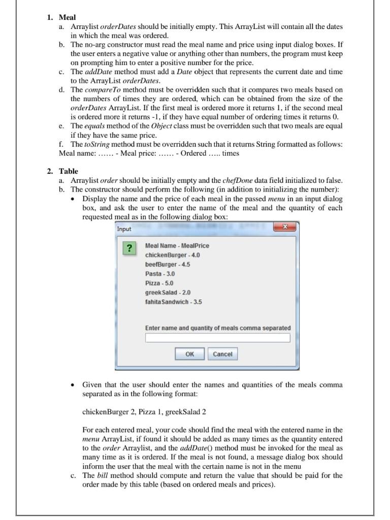 Write a JAVA program to build an appropriate | Chegg.com