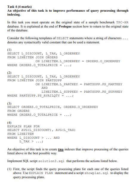 Solved \r\n(2) Next, the script creates two indexes that | Chegg.com