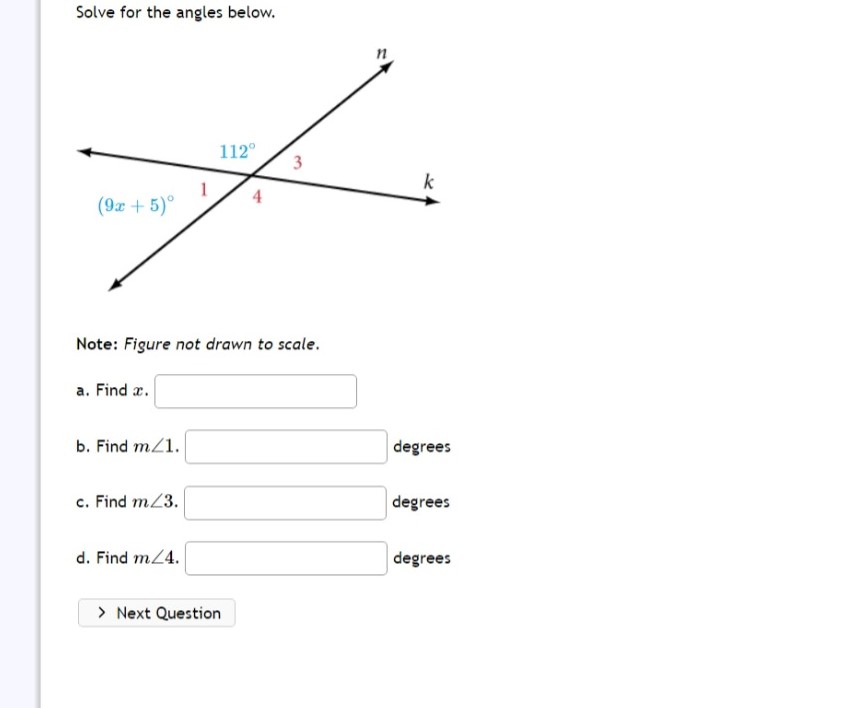 Solved Solve for the angles below. Note: Figure not drawn to | Chegg.com